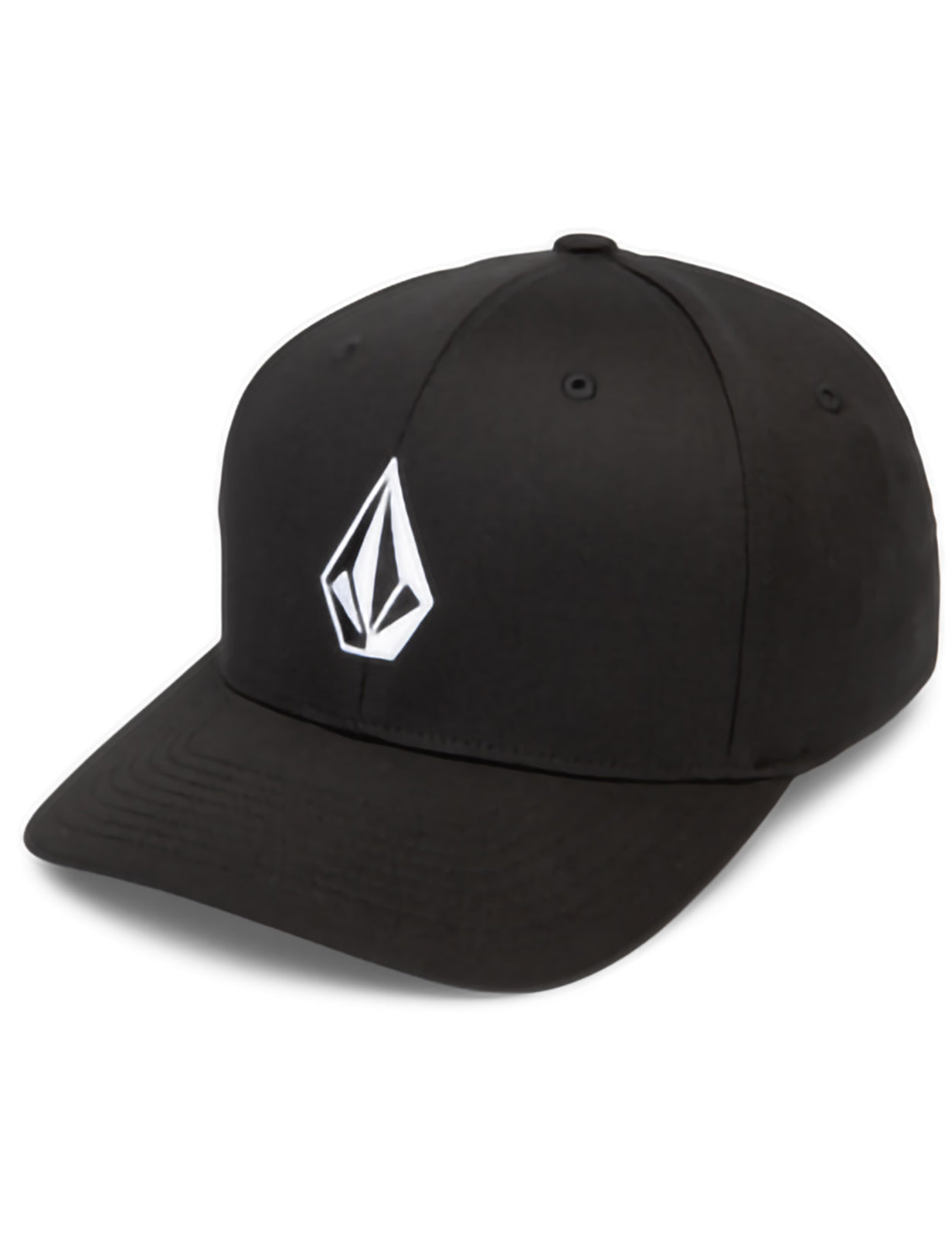 Volcom Full Stone Flexfit Curved Peak Cap in Black - Caps For Men ...