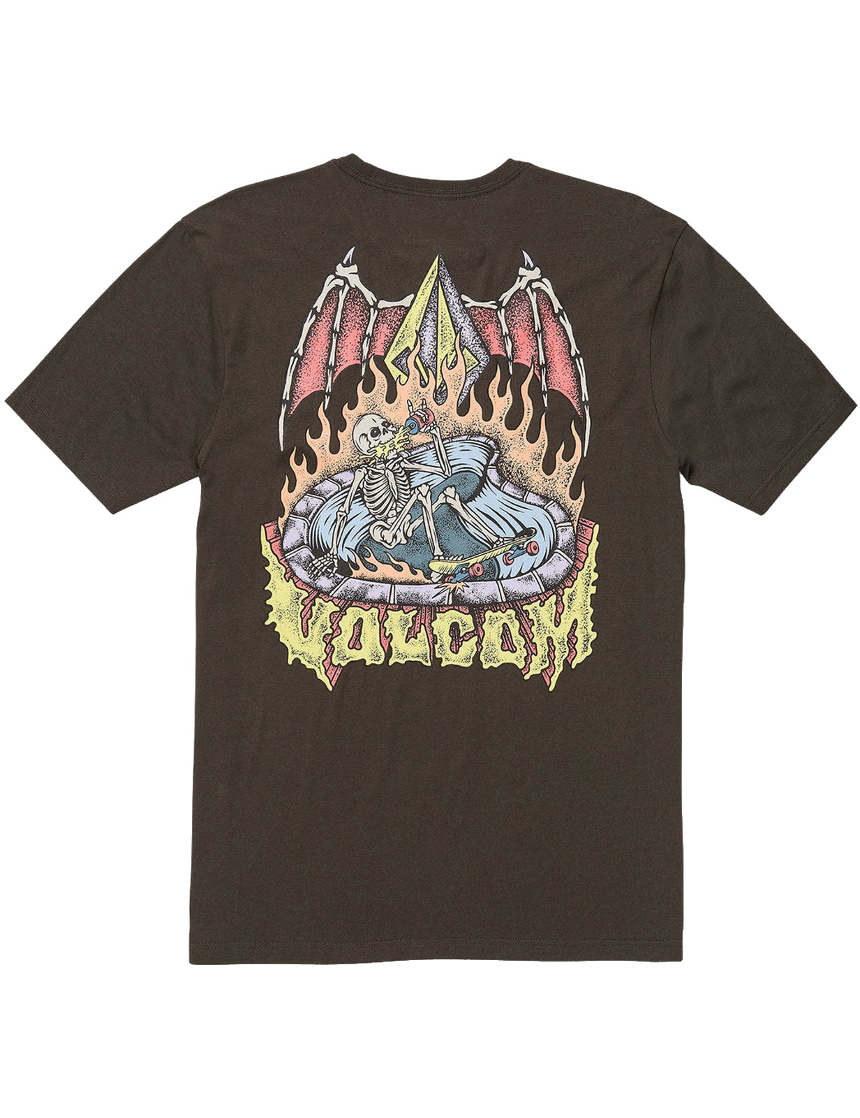 Volcom Hessian Short Sleeve T-Shirt in Washed Black - T-Shirts For Men ...